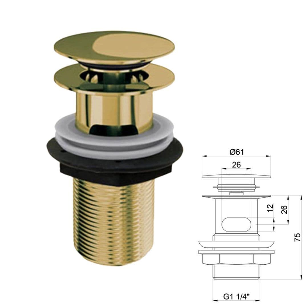 Burlington Click-Clack Waste Gold - Model W11 GOLD