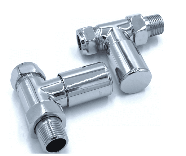 Comap Celeste Straight Radiator Valves In Chrome Model UW01804