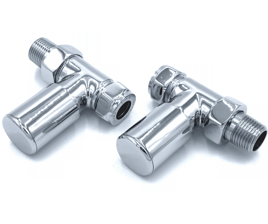 Comap Celeste Straight Radiator Valves In Chrome Model UW01804