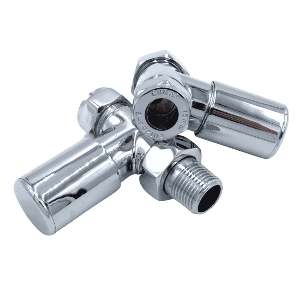 Comap Celeste Straight Radiator Valves In Chrome Model UW01804