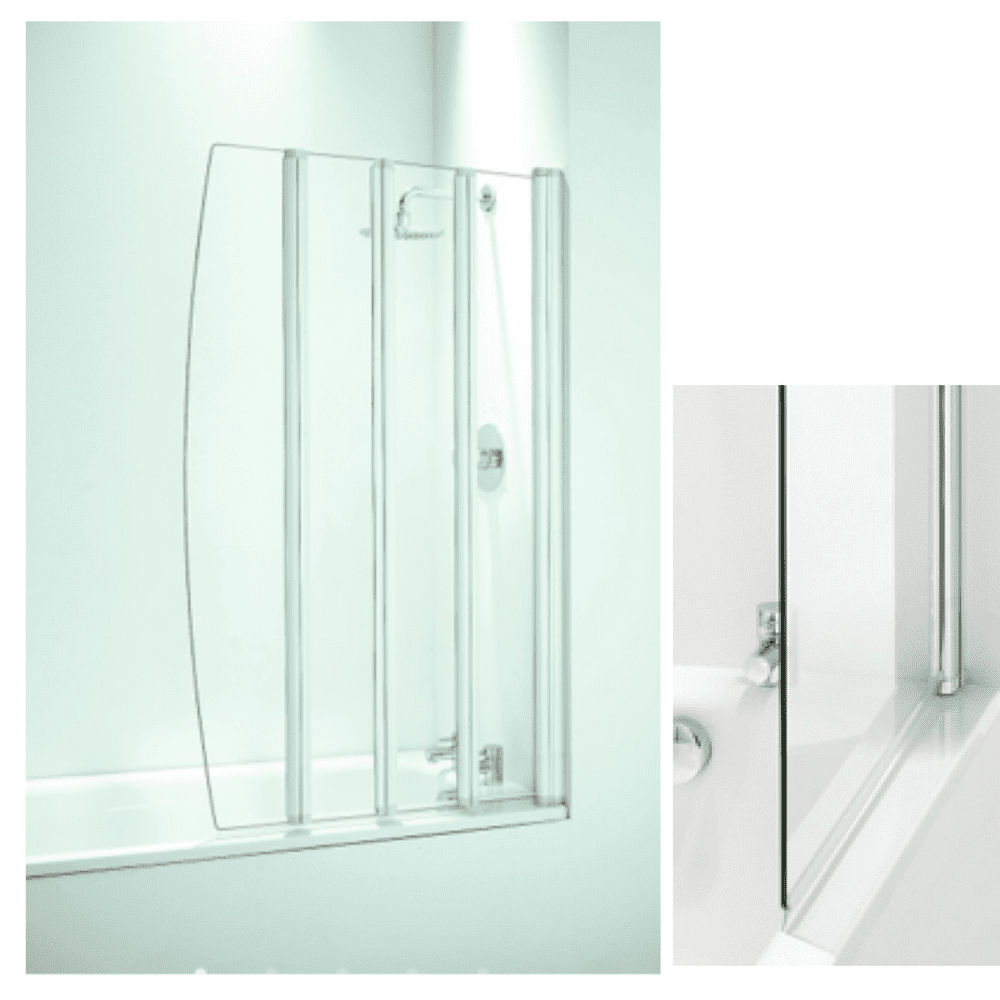 Coram Frameless 4 Panel Folding Bath Screen Model Sfd4cuc