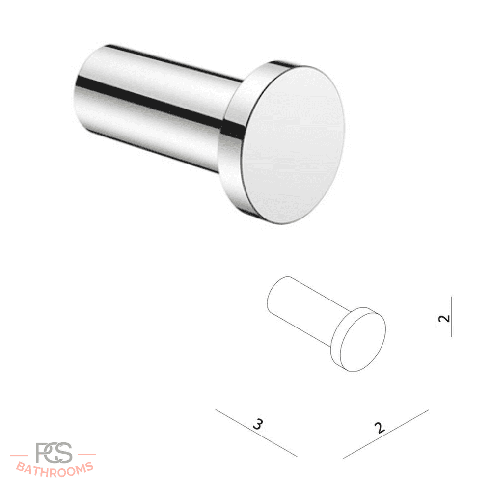 Crosswater Robe Hook In Chrome - Model PRO021C