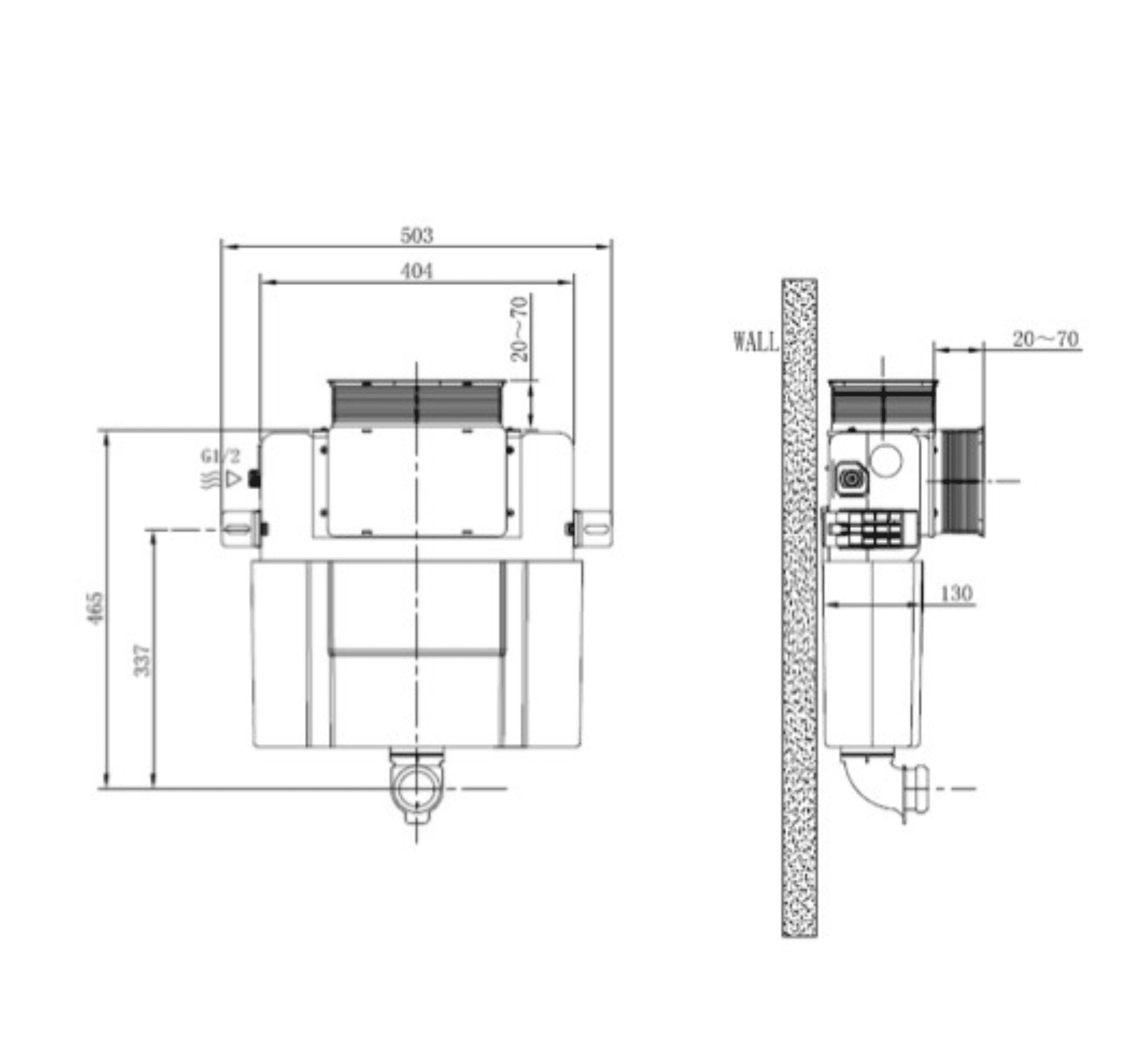 Crosswater Standard Height Concealed WC Cistern Model WCC47X46 V2