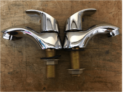 Damixa Jupiter Chrome Finished Basin Pillar Taps - Hot & Cold - JHL001C