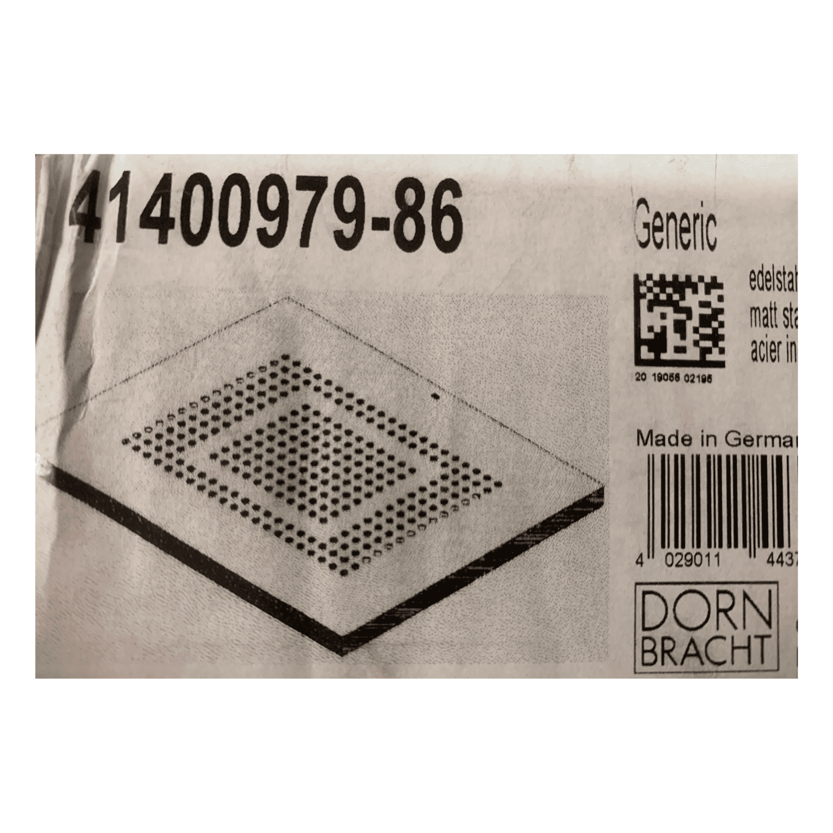 Dornbracht Big Rain Panel For Ceiling Installation In Matt Stainless ...