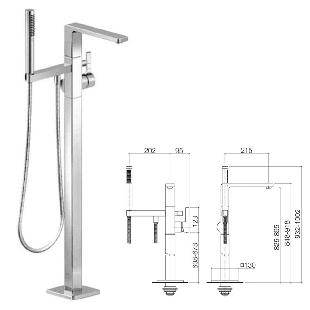 Dornbracht Free Single Lever Bath Free Standing Bathtub Mixer LULU ...