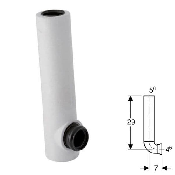 Geberit 56mm Concealed Insulated Flush Pipe - Model 119 652 16 1