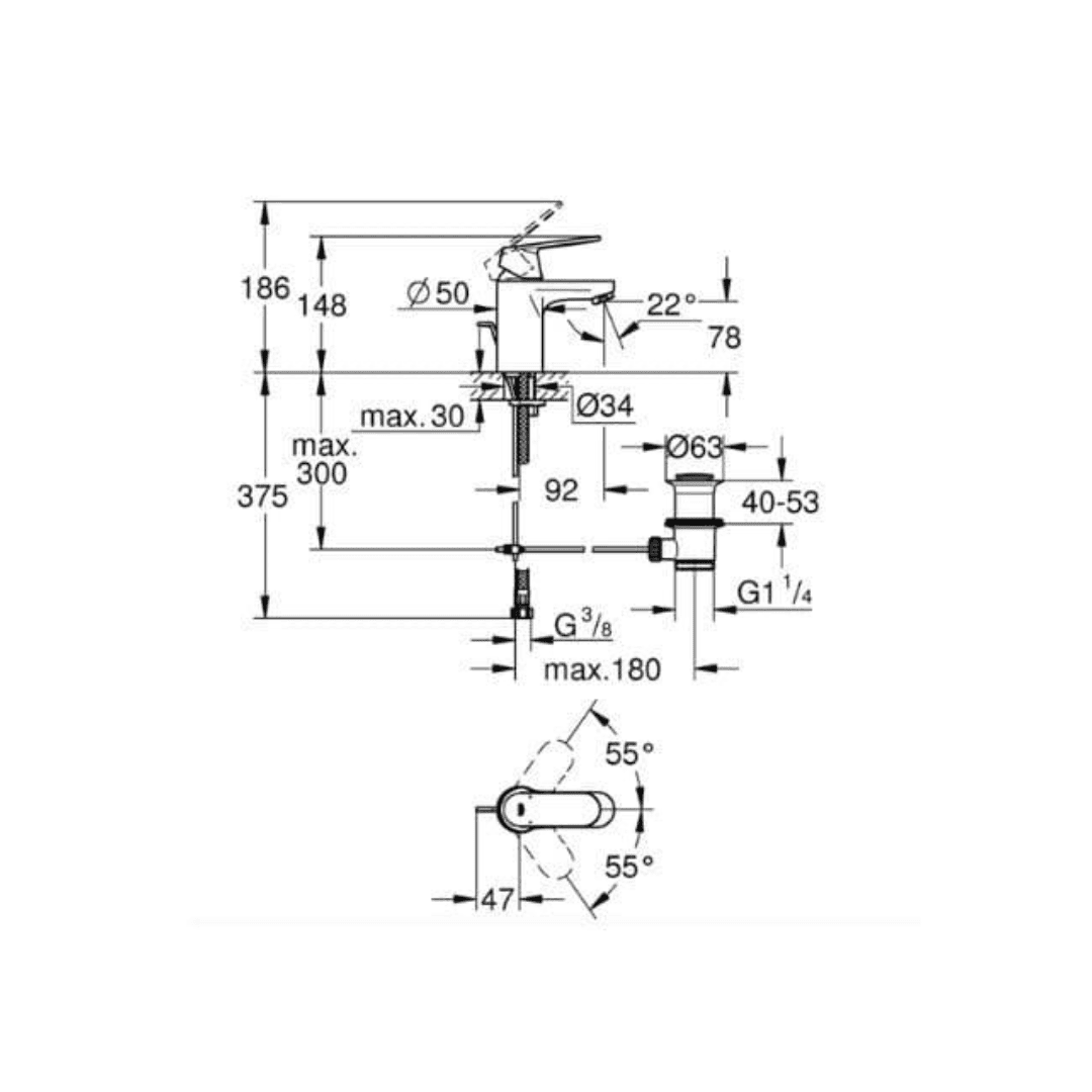 Grohe Eurosmart Cosmopolitan Single Lever Mixer - Model 3282500L