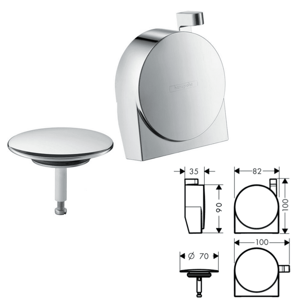 Hansgrohe Exafill S Finish Set In Chrome - Model 58117000