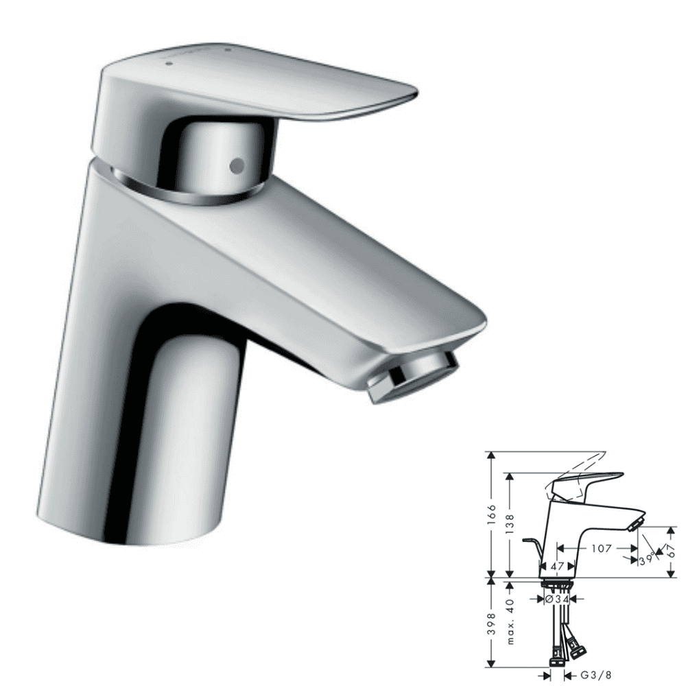 Hansgrohe - Logis 70 Basin Mixer In Chrome - Model 71070000
