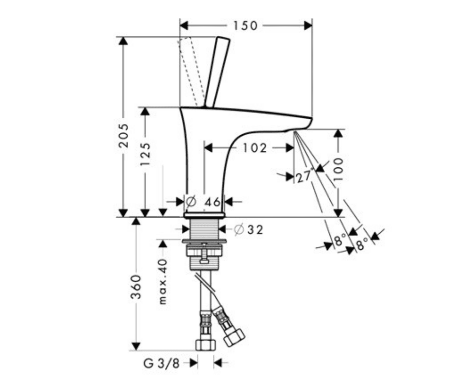 Hansgrohe Pura Vida Basin Mixer In Chrome - Model Number 15075000 - For ...