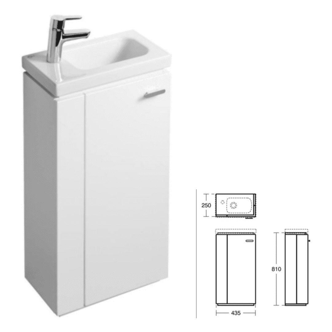 Ideal Standard Concept Space Freestanding Guest Basin Unit In White ...
