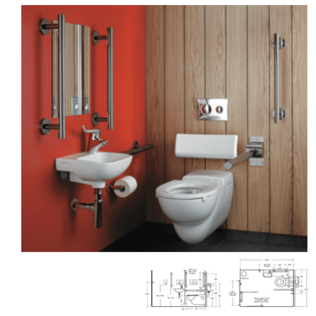 Ideal Standard Contour 21 Doc M Pack With Stainless Steel Rails - Model ...