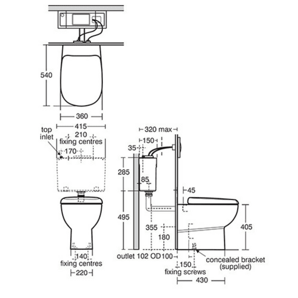 Ideal Standard Jasper Morrison Back To Wall WC Pan White - Model E622101