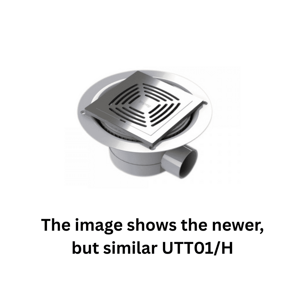 Impey Tiled Floor Gully with Horizontal Outlet Stainless Steel Grate ...