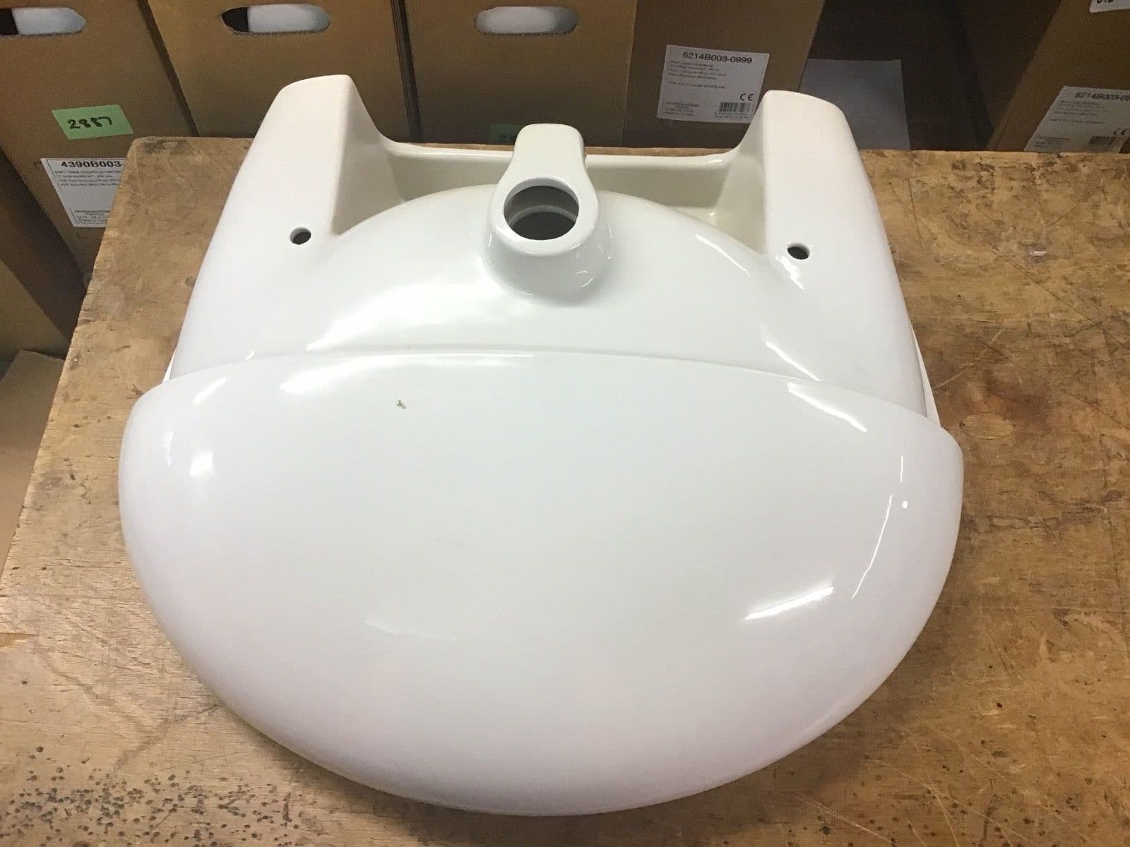 Jacuzzi Natura Semi Recessed Bathroom Basin In White 580mm - JCENAT603