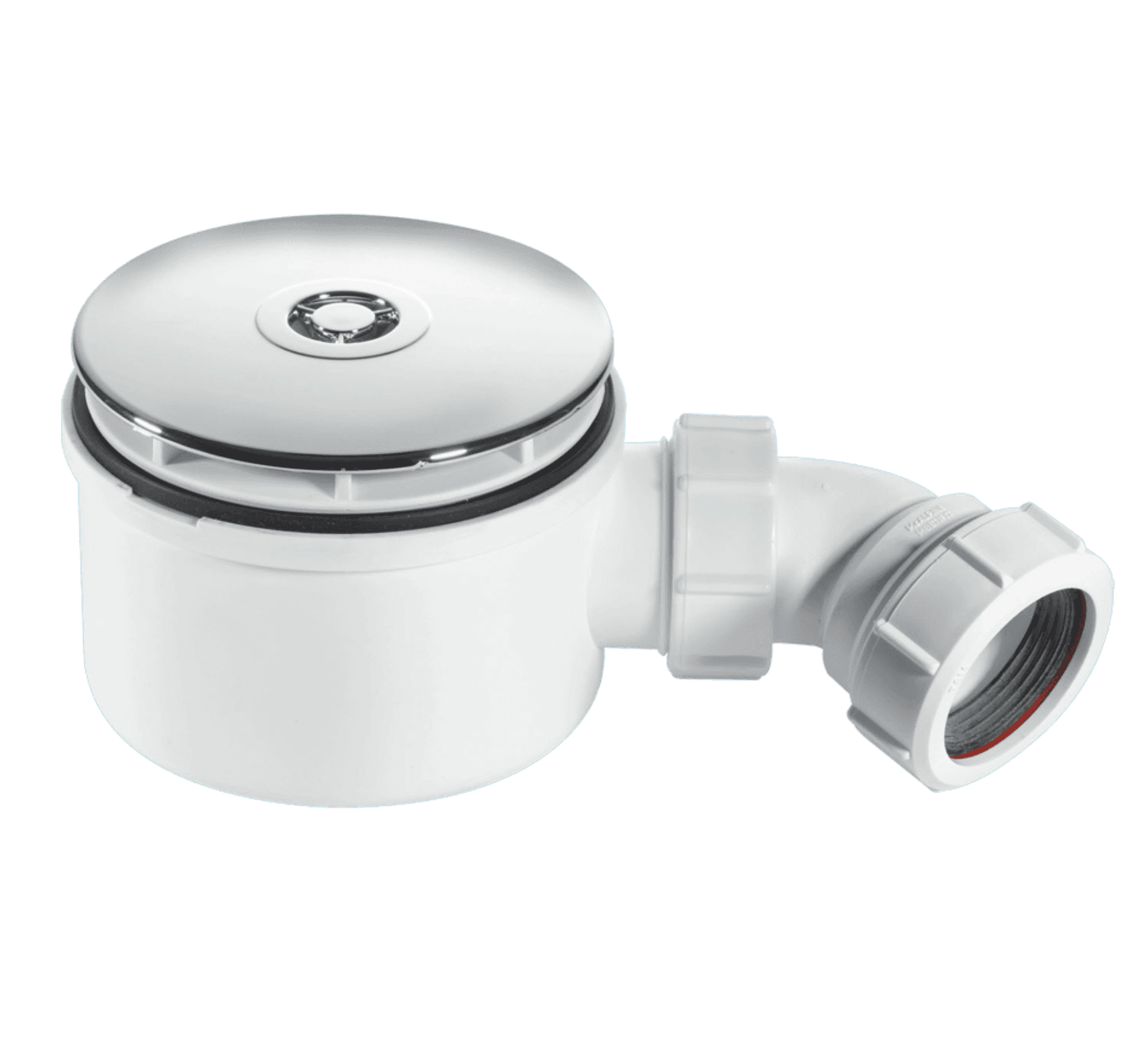 McAlpine 90mm Shower Waste with Chrome Dome 50mm Water Seal 1 " White ...