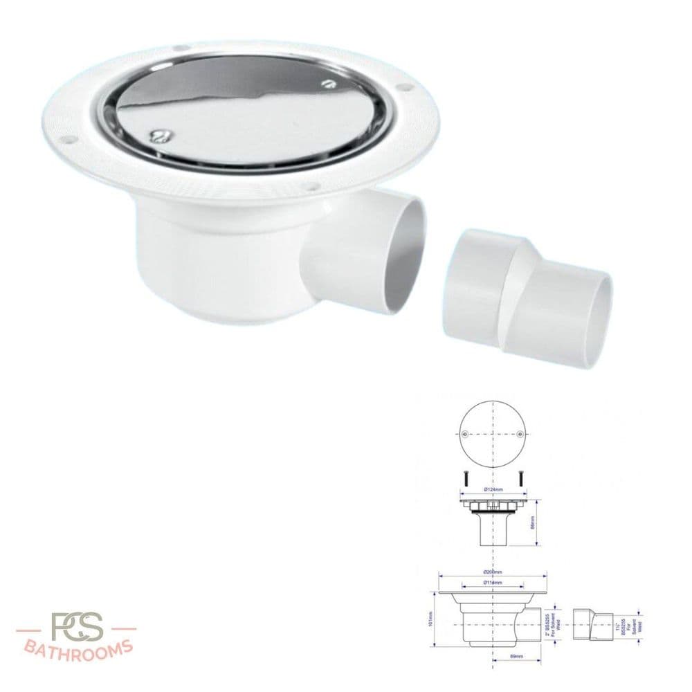 McAlpine Trapped Shower Gully For Sheet Flooring - Model 370TSG50SS