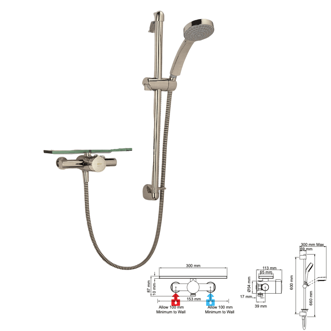Mira Bijou Exp Valve With Slide Rail Kit - Model 1 1672 001