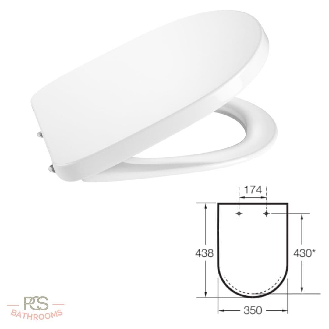 Roca Debba Round Soft Close Toilet Seat - White - 801B2200B