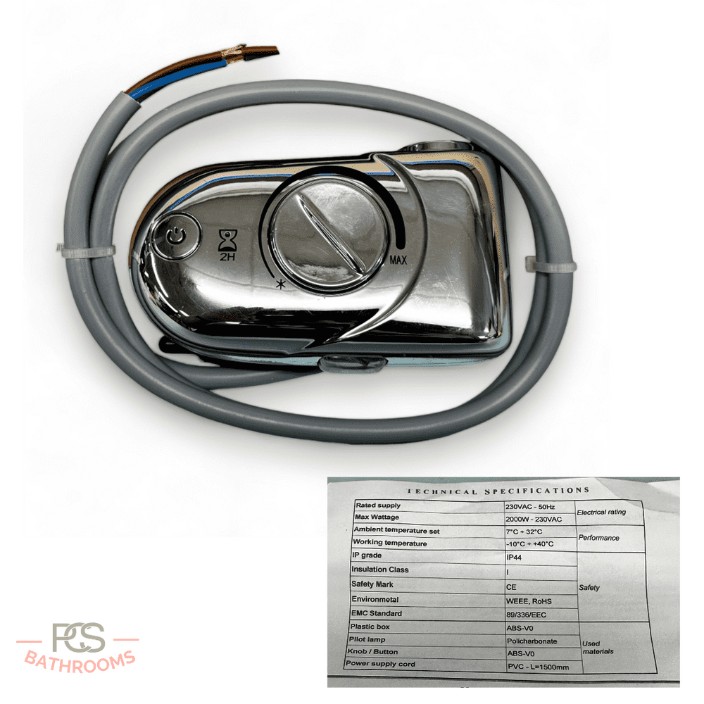 Roca Thesis Electronic Control For Towel Warmers - Chrome - THESIS-W-P ...