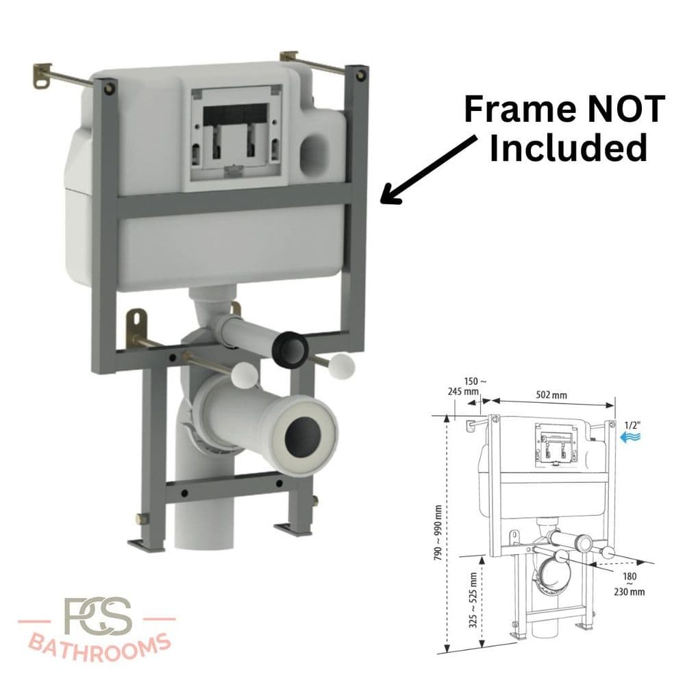 Siamp Concealed Dual Flush - MODEL BCM790 - Cistern ONLY - 10003154