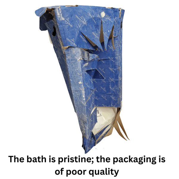 V&B Oberon Rectangular Bath - 1600 x 750 mm - White Alpin