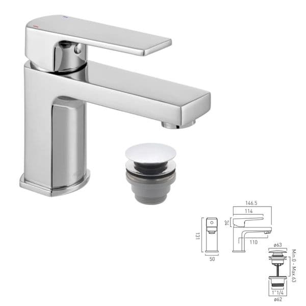 Vado Astra Mono Basin Mixer Lever - Model AST-300-FR/3-C/P