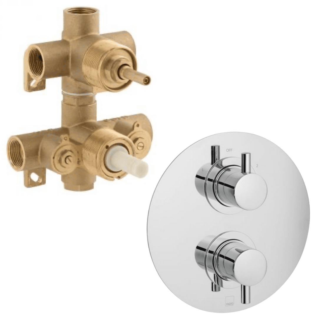 Vado Body & Trim Set For Concealed Installation - 2 Outlet ...