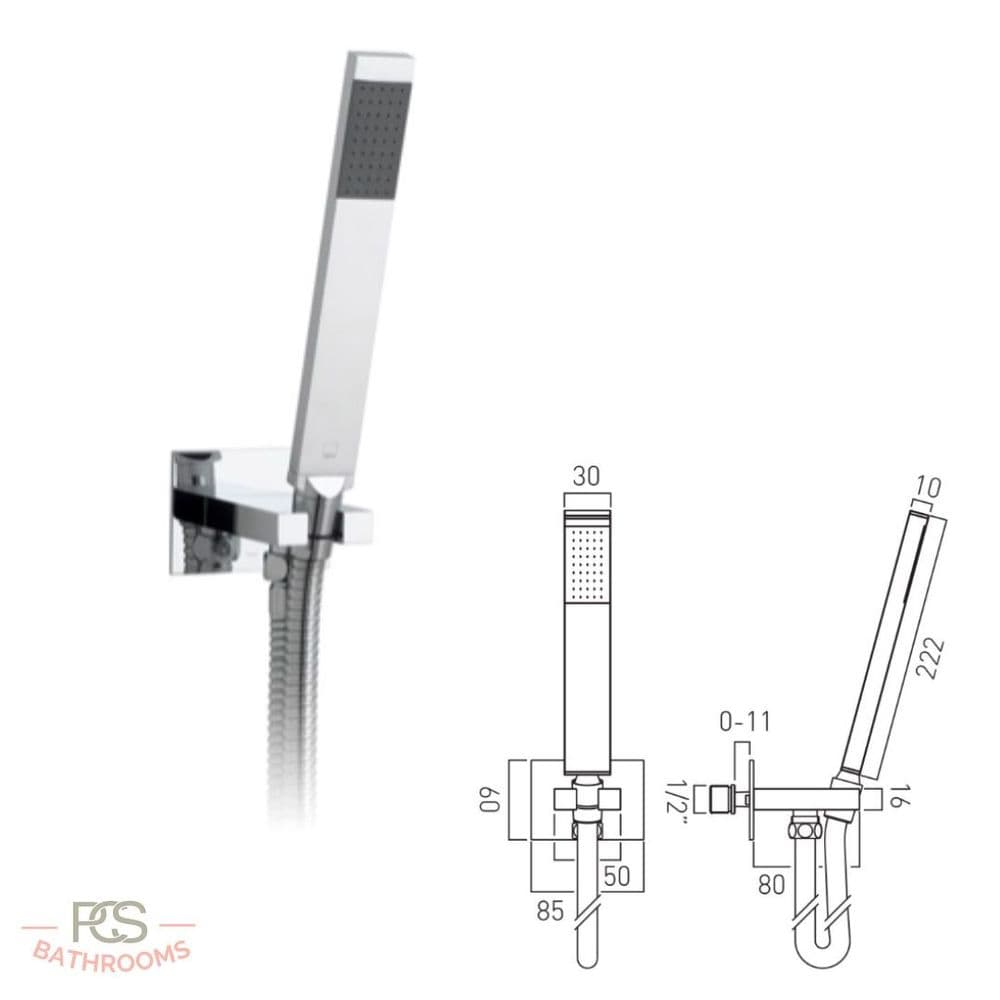 Vado Instinct Mini Shower Kit With Integral Wall Outlet 6lpm INS-SFMKWO ...