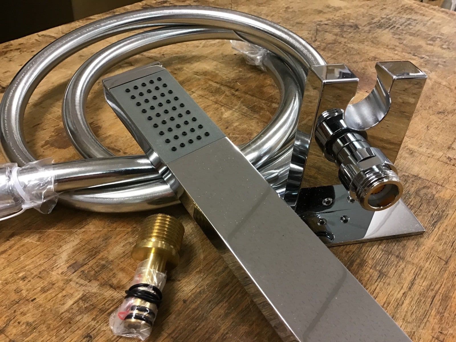 Vado Instinct Mini Shower Set & Integral Wall Outlet In Chrome