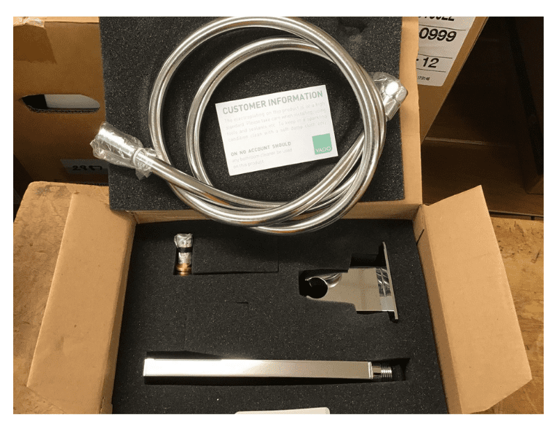 Vado Instinct Mini Shower Set & Integral Wall Outlet In Chrome