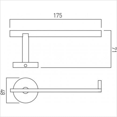 Vado Kovera Toilet Roll Holder Chrome - Model KOV-180-C/P