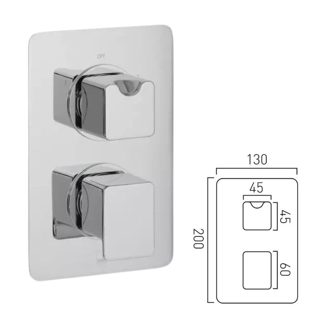 Vado Phase Two Outlet Trim Set To Suit 148D/2 - Model PHA-148D/2-TRIM-C/P