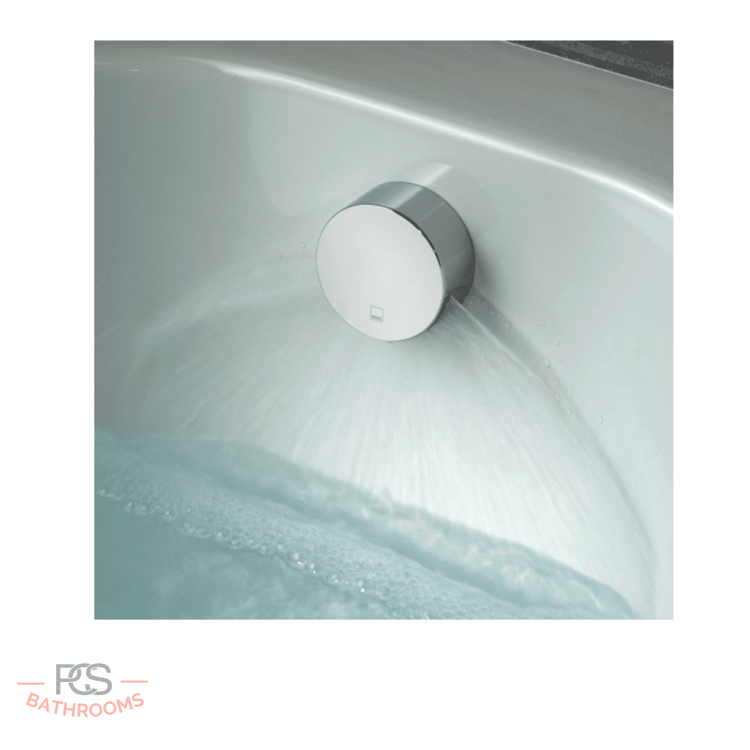 Vado Push Type Bath Overflow Filler Waste w/Extended Rigid Pipe Chrome ...