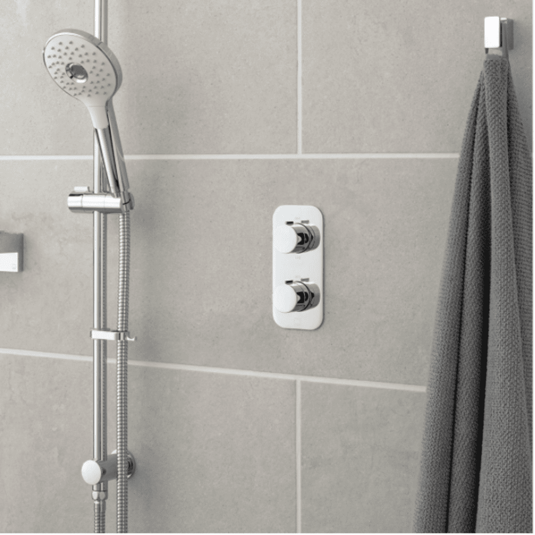 Vado Tablet Altitude Vertical Concealed 2 Outlet 2 Handle Shower Valve ...