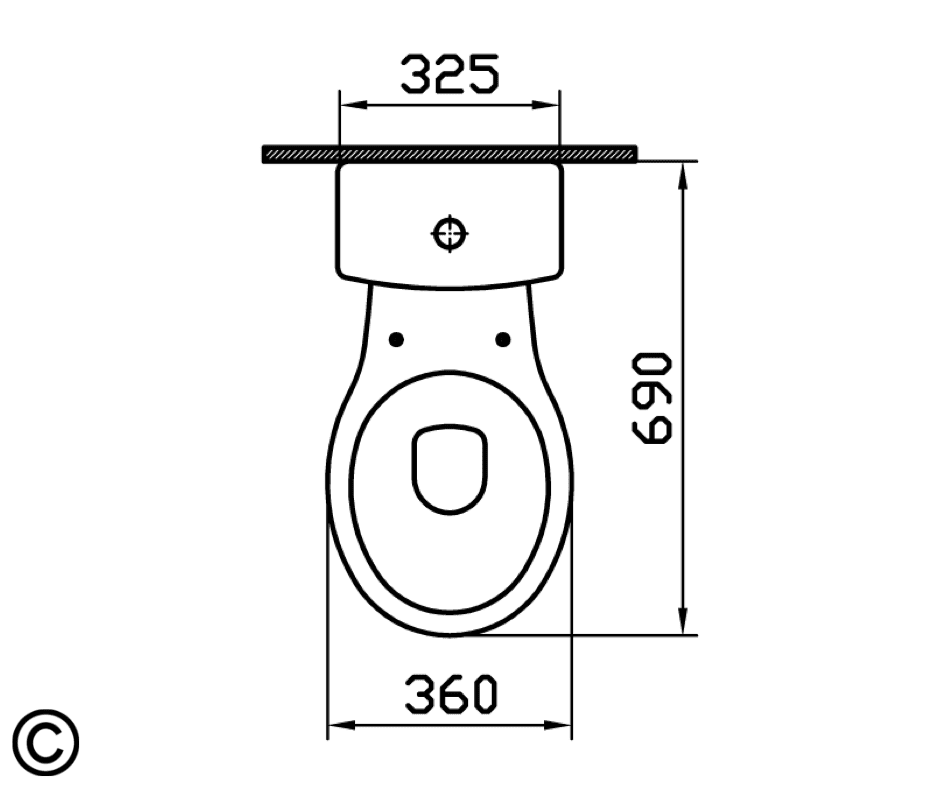 Vitra Carlton 4316-003-0075 Close Coupled WC In White