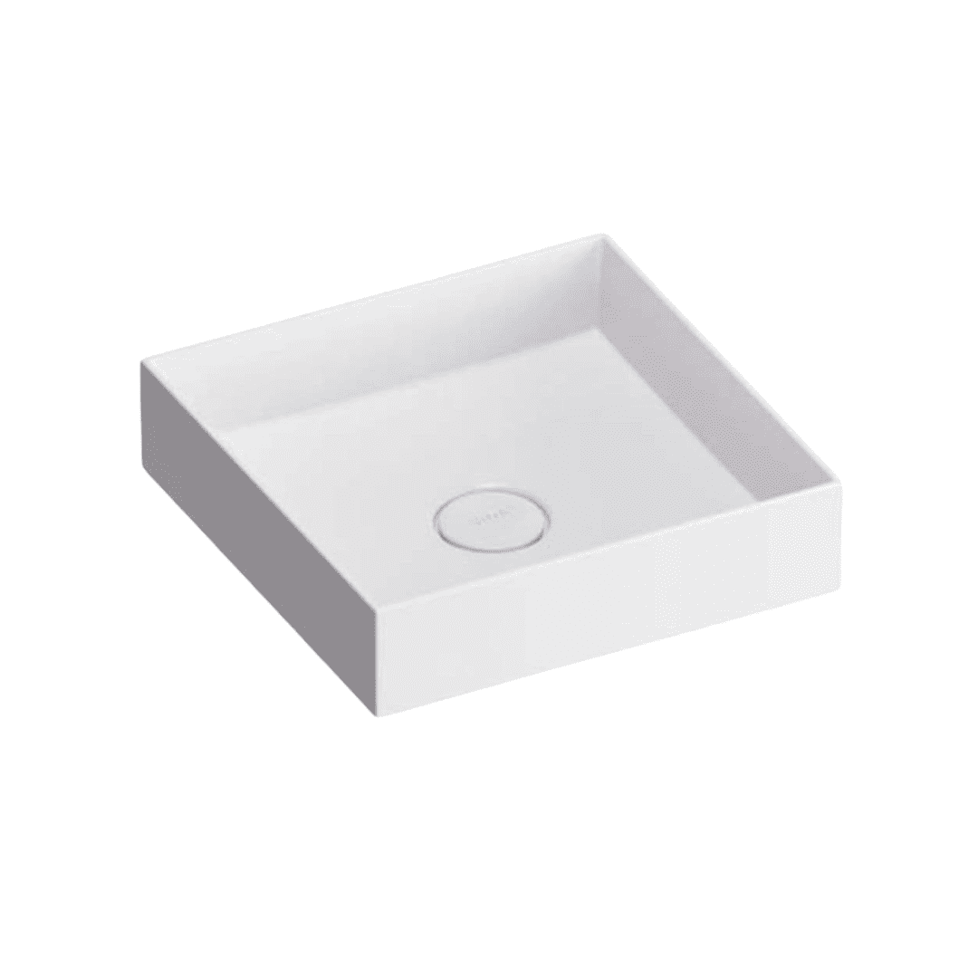 Vitra Memoria 40mm Sq Counter Top Basin - No Tap Holes Infinit ...
