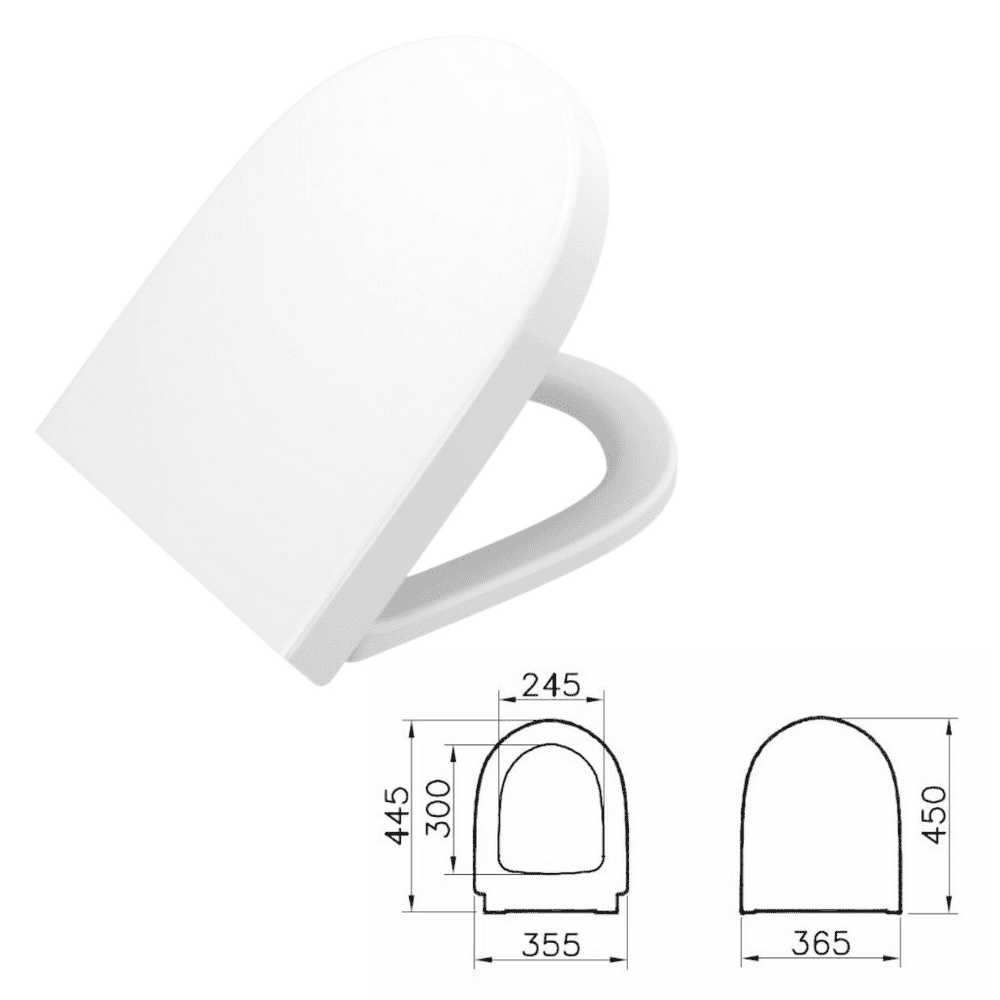 Vitra Sento-Bella Soft Closing WC Seat In White - Model Number - 86-003-009