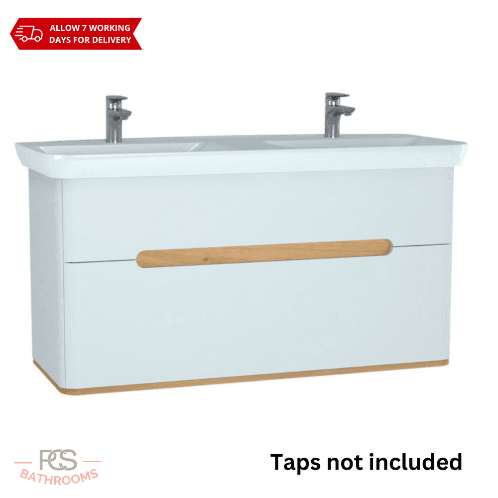 Vitra Sento Washbasin Unit 2 Draws 130cm Including LED Light In Matt ...