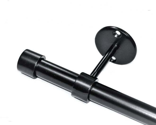 16/19mm Matt Black 1 2m - 2 1m Extendable Eyelet Ceiling Pole System ...