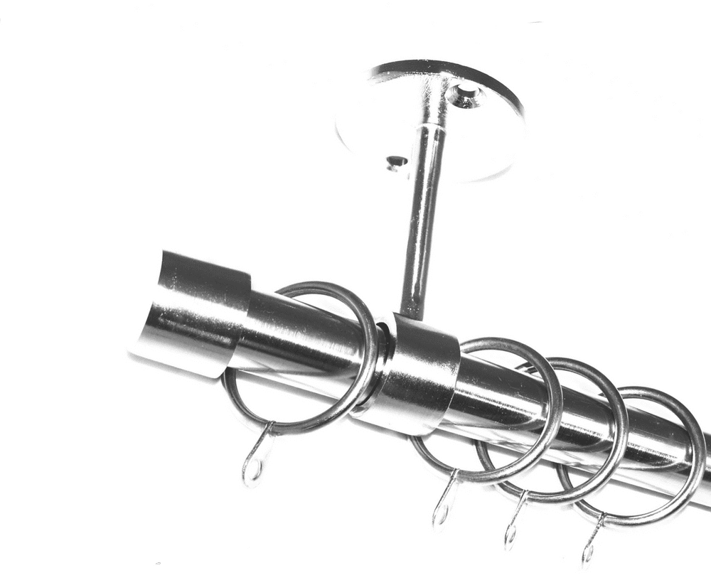 16/19mm Stainless Steel Extendable Ceiling Pole End Cap Finials 1 2m - 2 1m