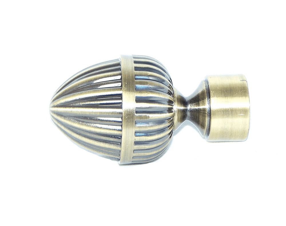 19mm Antique Brass Acorn Curtain Pole Finials