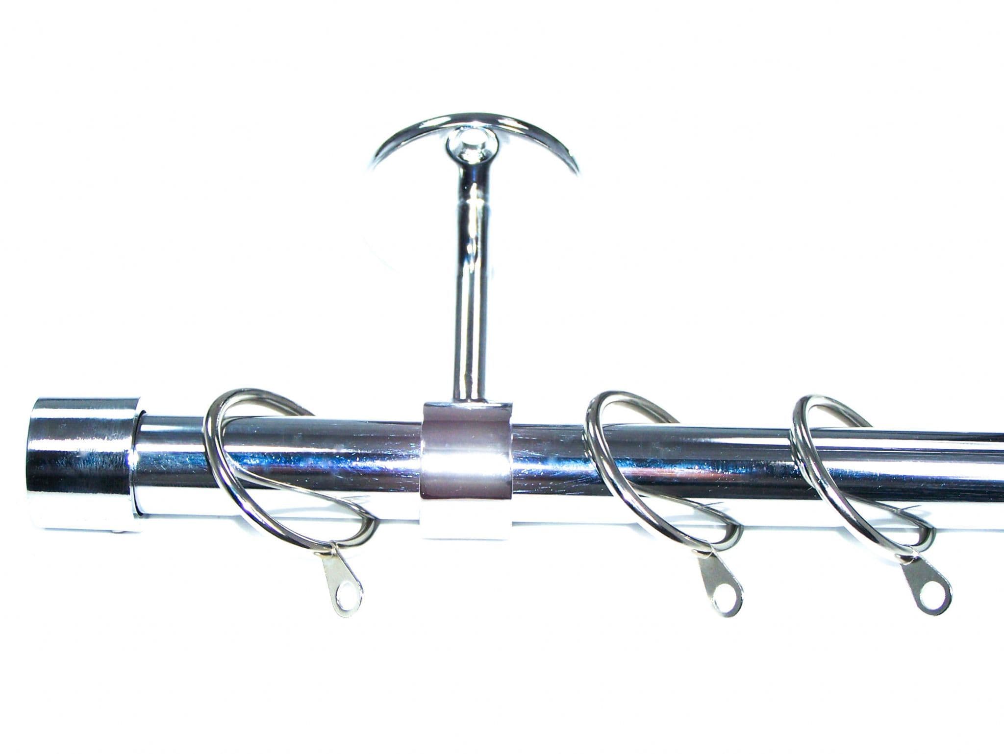 19mm Chrome Ceiling Curtain Pole End Cap finials