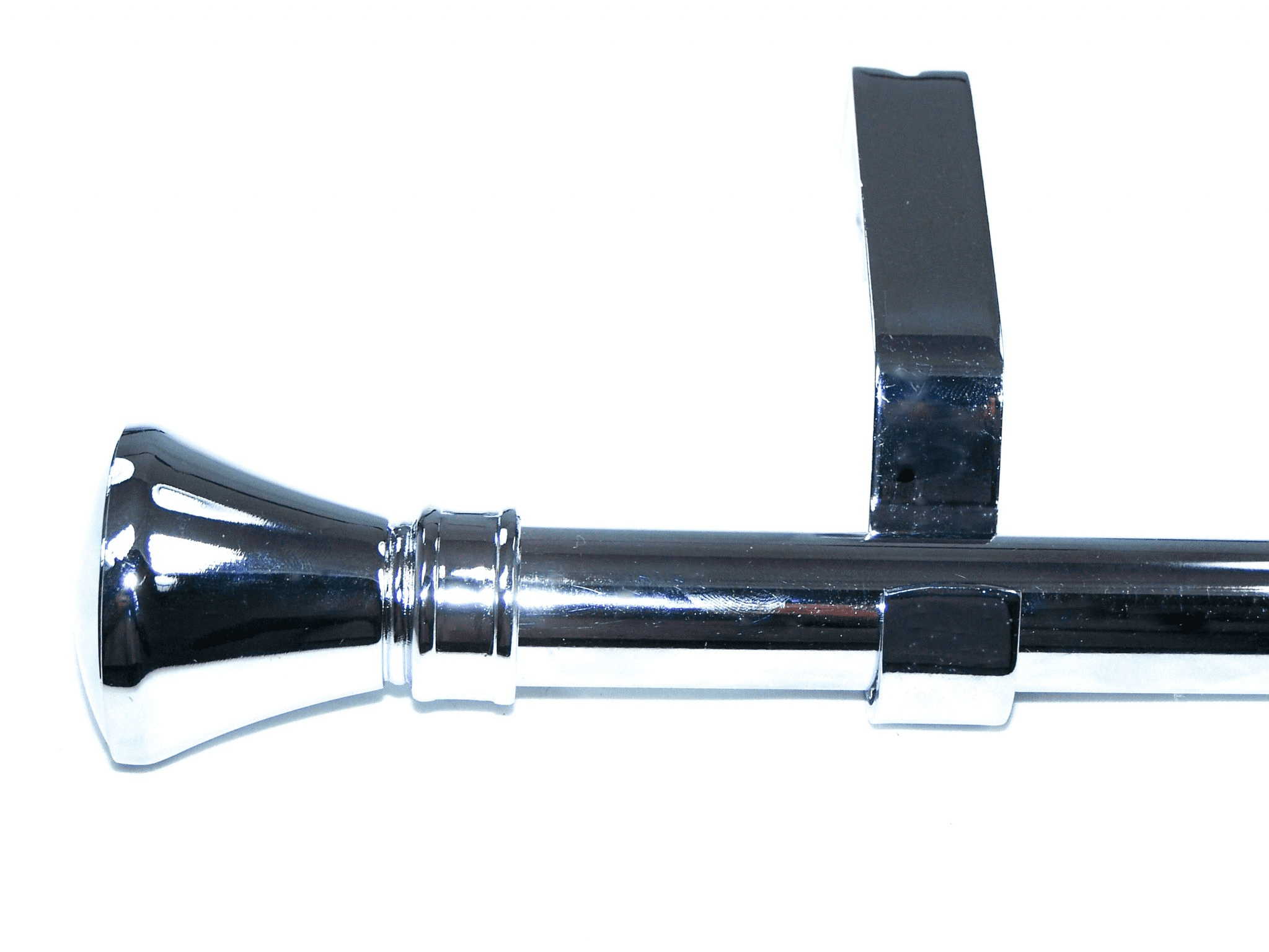 19mm Chrome Extendable Eyelet Curtain Pole System Hammerhead Finials 1 ...