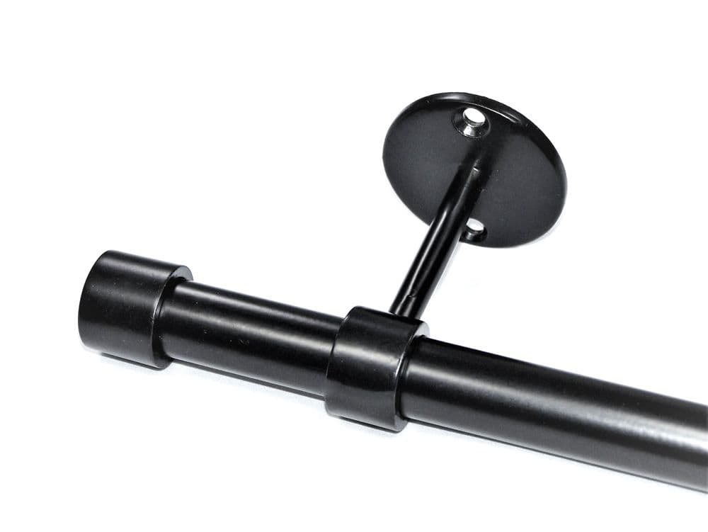 19mm Matt Black Eyelet Ceiling Bay System End Cap Finials 3m 3 3m 3 6m