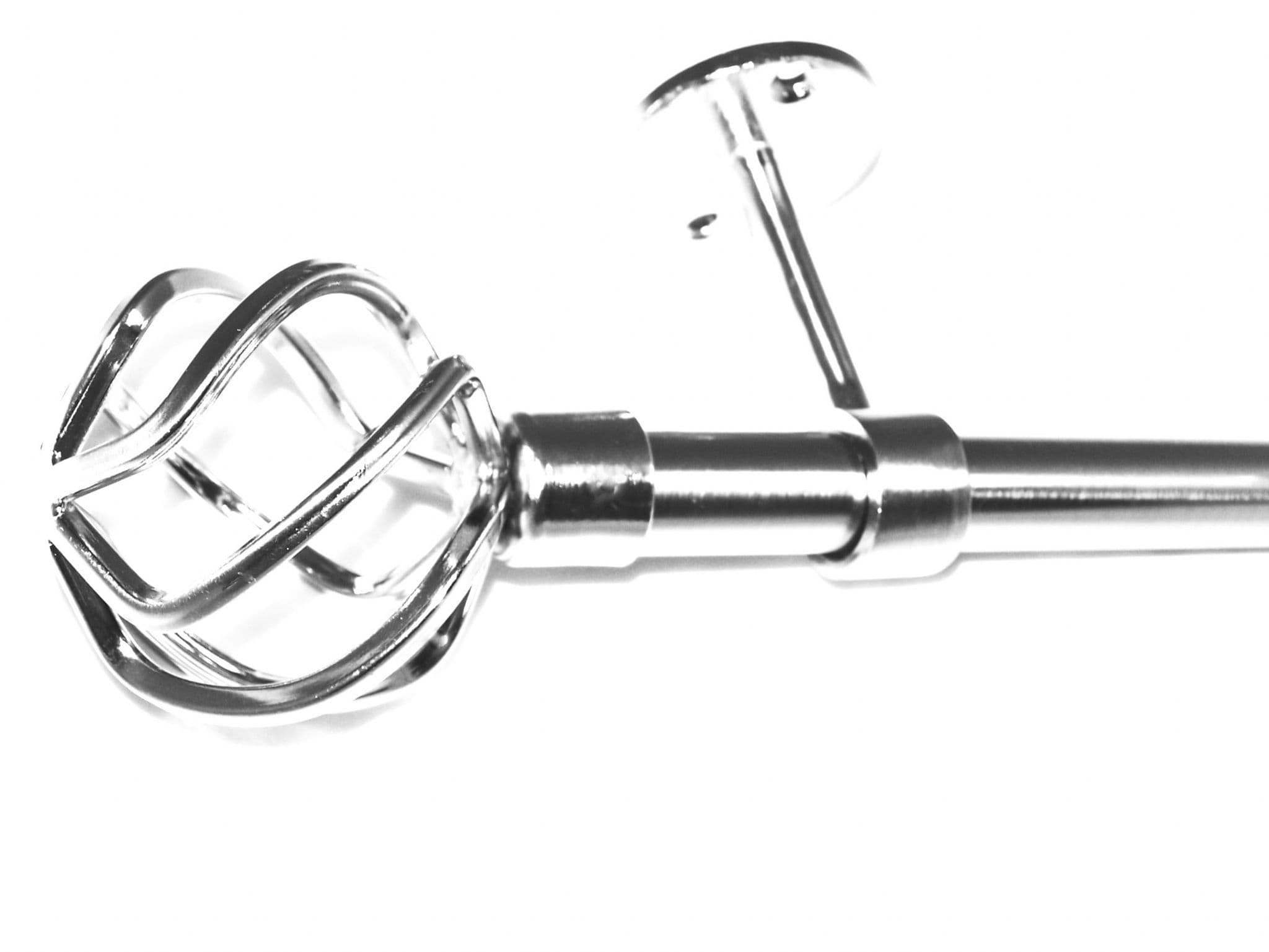 19mm Stainless Steel Ceiling Eyelet Curtain Pole System Twisted Cage ...