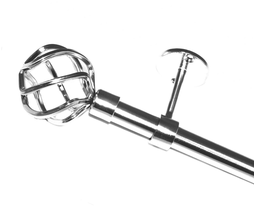 19mm Stainless Steel Ceiling Eyelet Curtain Pole System Twisted Cage ...