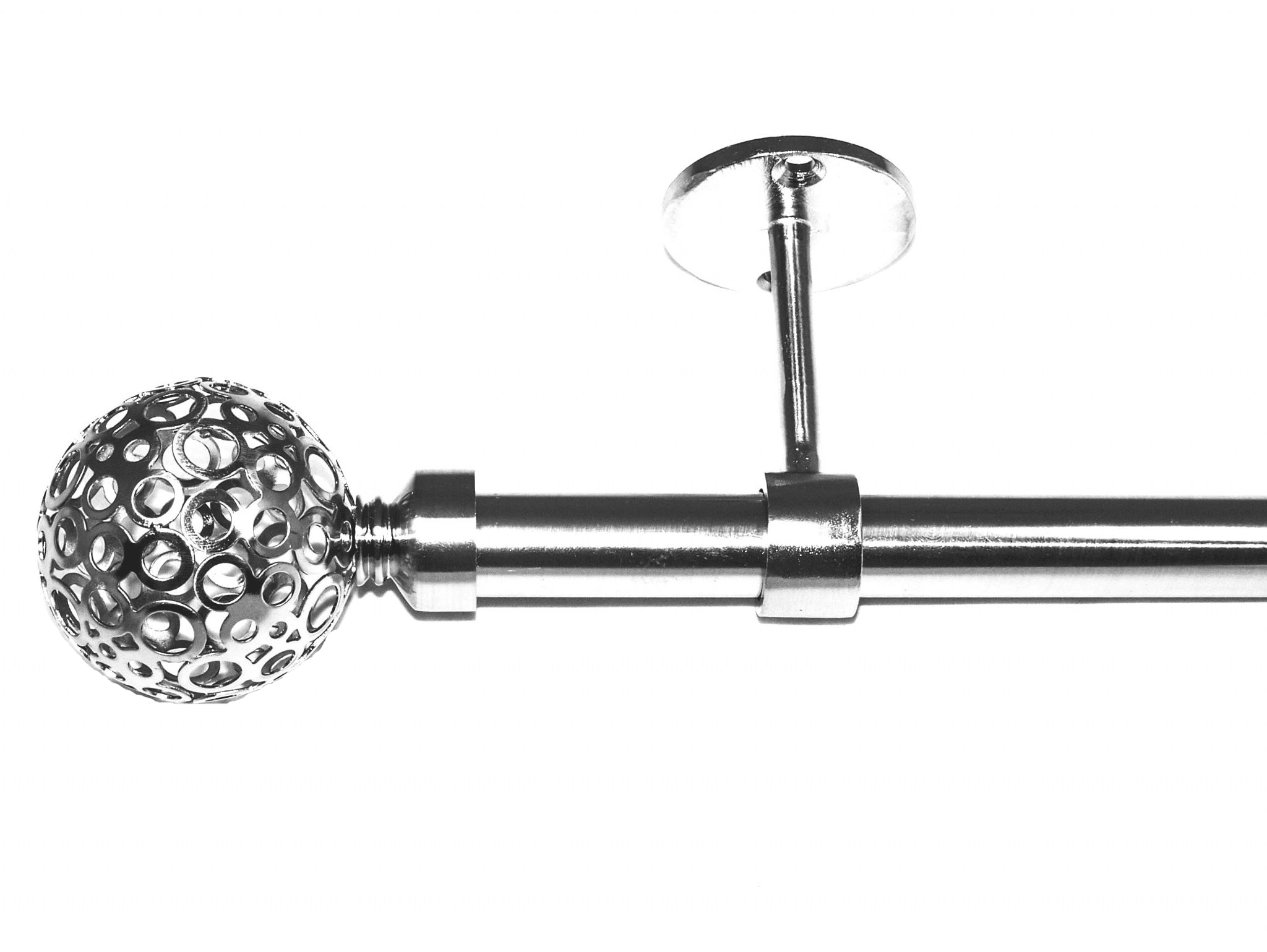 19mm Stainless Steel Eyelet Ceiling Curtain Pole System Circle Ball Finials