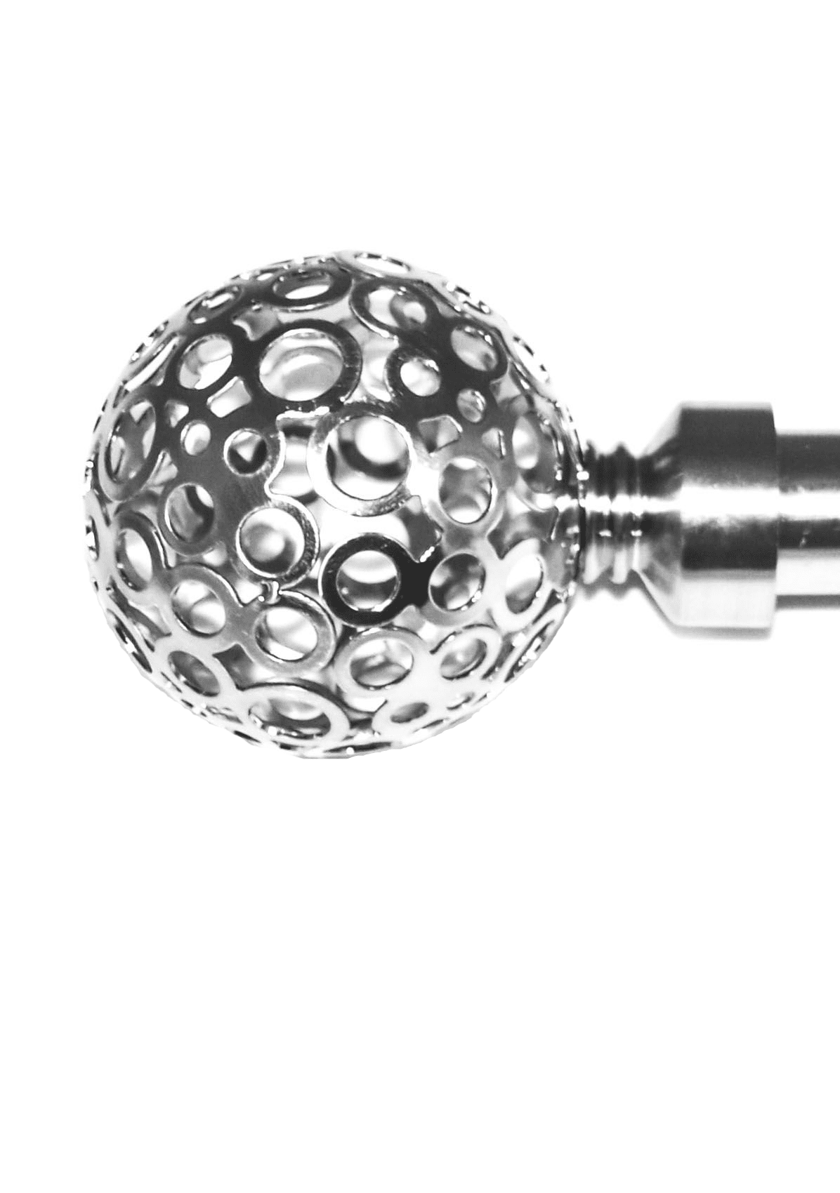 19mm Stainless Steel Eyelet Curtain Pole System Circle Ball Finials